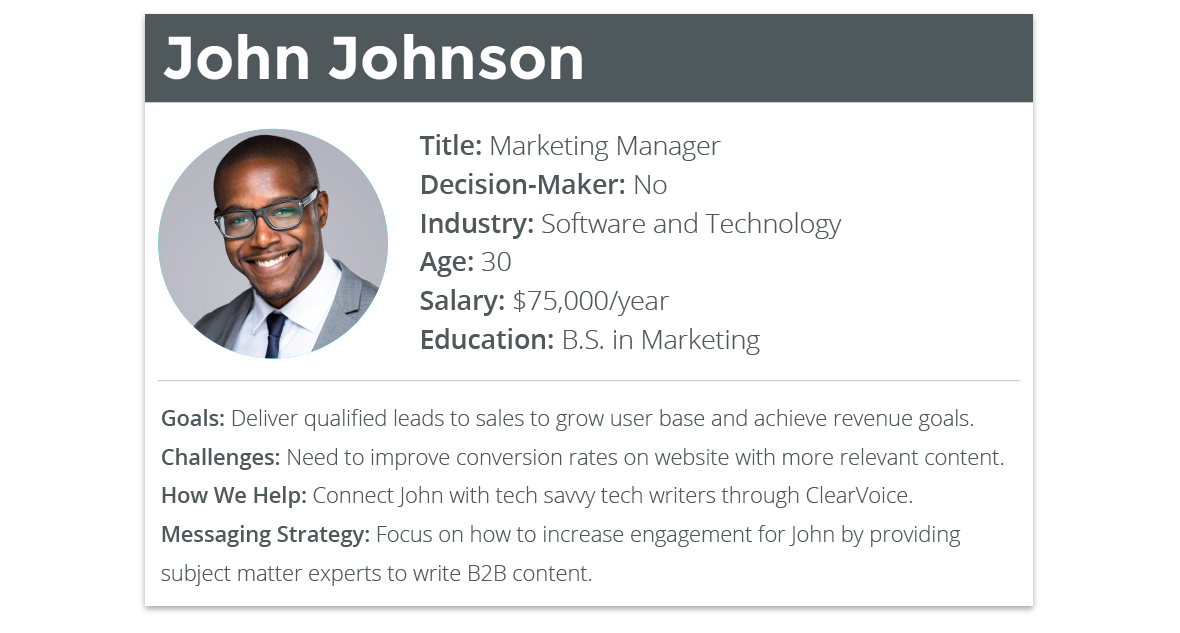 Here Are 10 Buyer Persona Examples to Help You Create Your Own – B2B ...